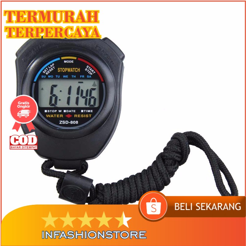 Jual Stopwatch Profesional LCD dengan Strap/ mengalungkan stopwatch ...