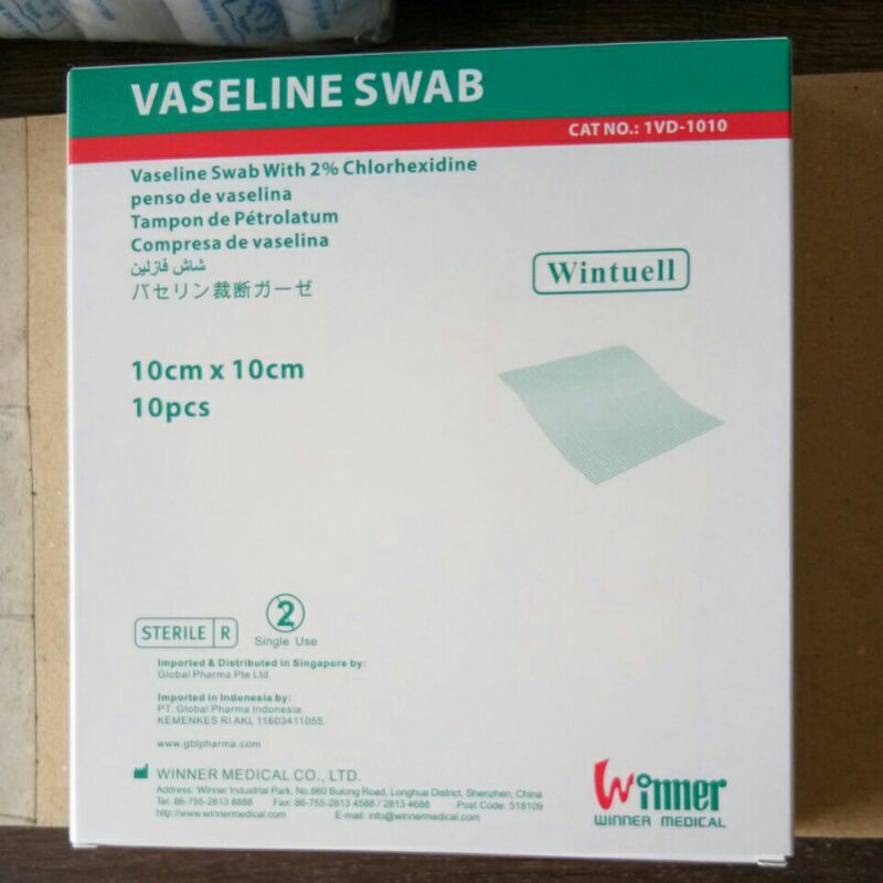 Jual Vaseline swab/plester luka bakar/vaseline winner/persamaan lomatul ...