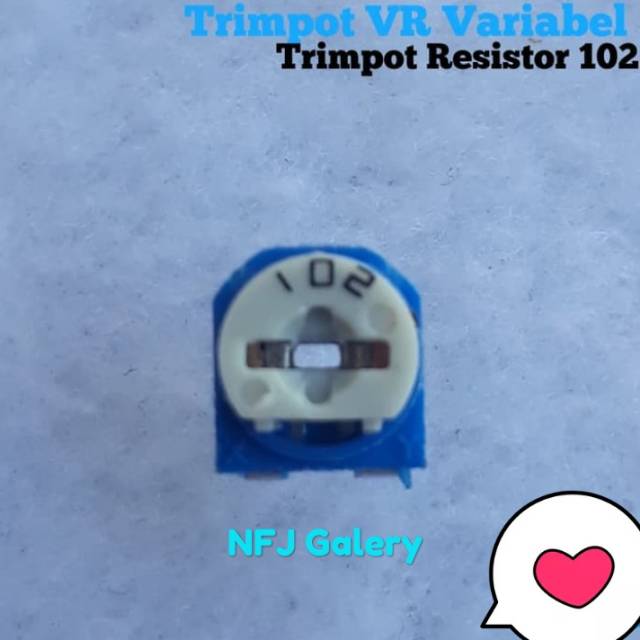 Jual Trimpot VR Variabel Trimpot Resistor 102 ohm Variable Resistor ...