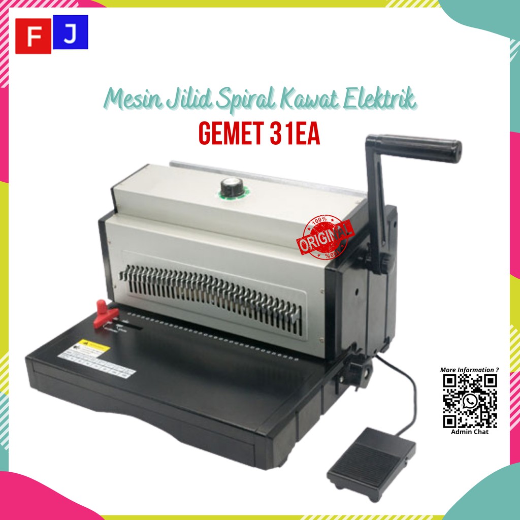 Jual Mesin Jilid Spiral Kawat Elektrik GEMET 31EA | Shopee Indonesia