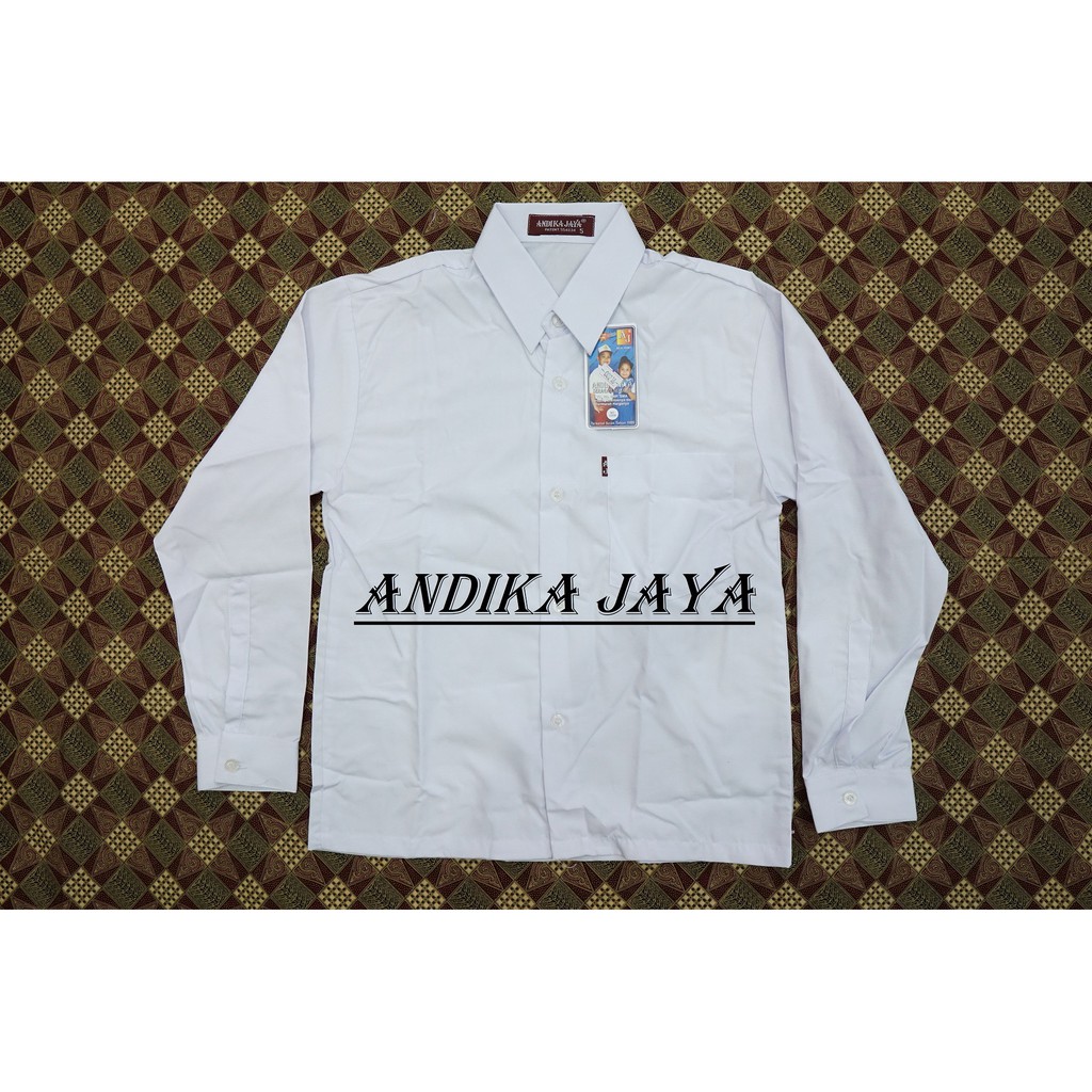 Jual Kemeja Baju Hem Putih Panjang Polos Putra Putri SD SMP SMA Seragam ...