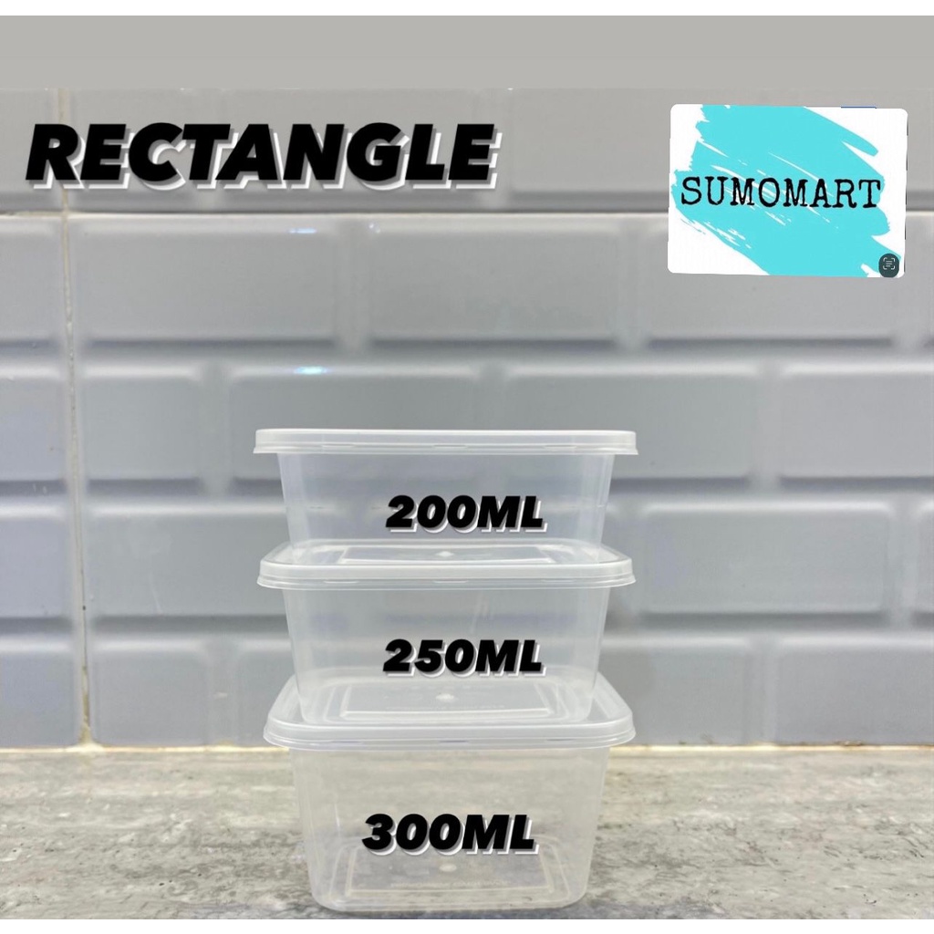 Jual 25PCS KOTAK MAKAN PERSEGI PANJANG 200 ML/ THINWALL RECTANGLE / FOOD CONTAINER / KOTAK MAKAN ...