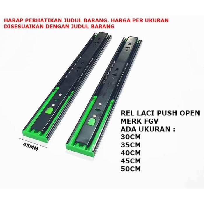 Jual Rel Laci Push Open Merk Fgv 40Cm - Hidayatimalll | Shopee Indonesia