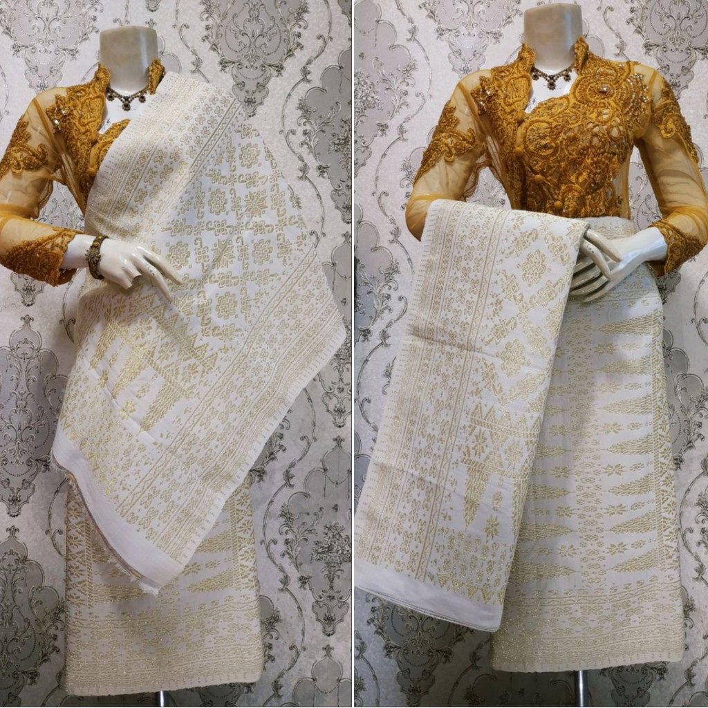 Jual Songket Palembang White Gold | Shopee Indonesia
