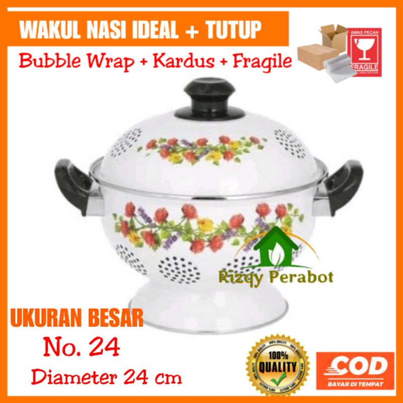 Jual WAKUL NASI IDEAL / RICE BOWL /TEMPAT NASI /WADAH NASI TUTUP No.24 ...