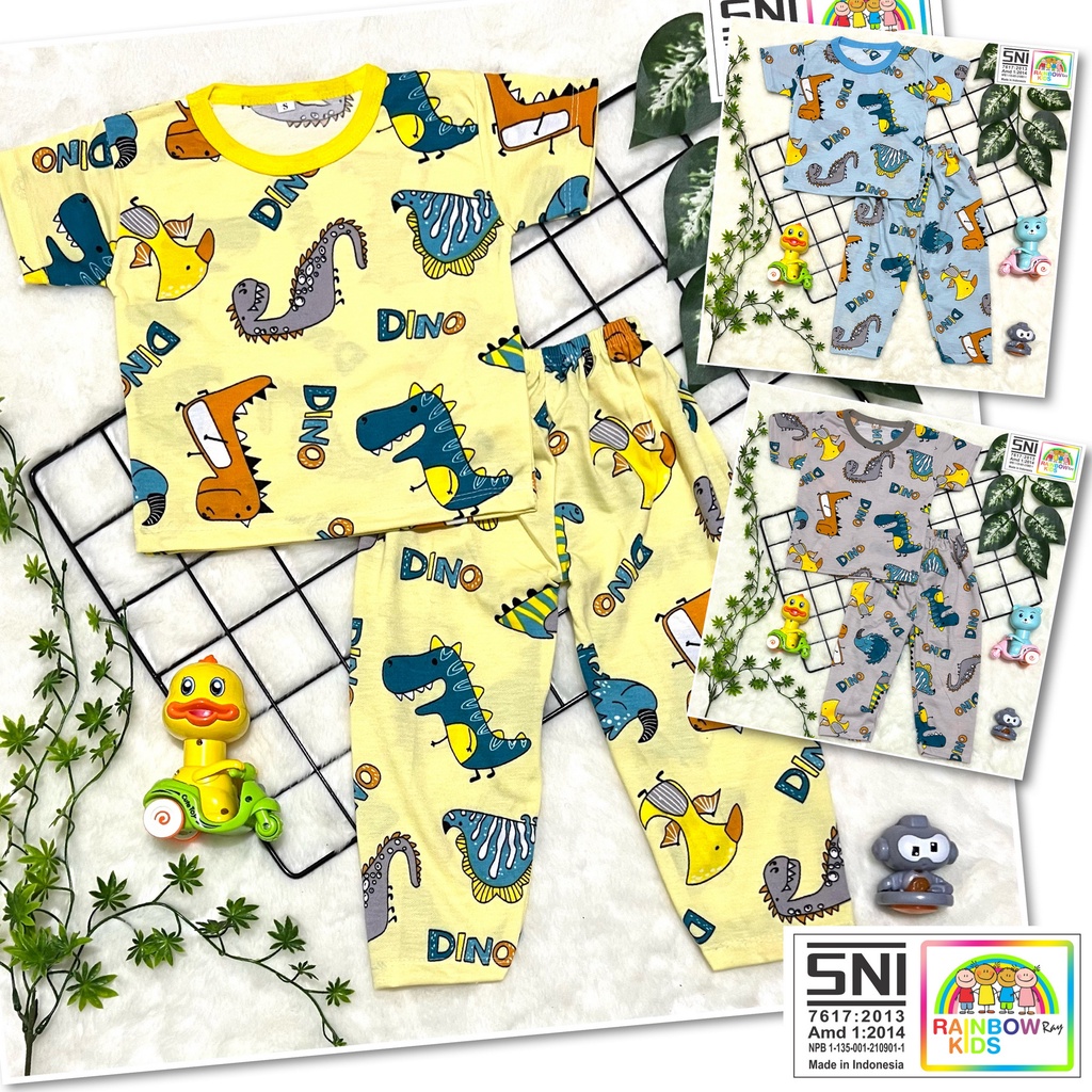 Jual RAINBOW SETELAN / SET BAJU ANAK COWOK / CEWEK UNISEX CELANA PANJANG CP 1-8 TAHUN FULLPRINT ...