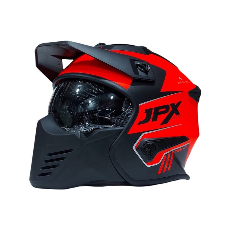 Jual Helm JPX MX 726-R Red Fluo Oren Doff Half Face Full Face ORIGINAL | Shopee Indonesia