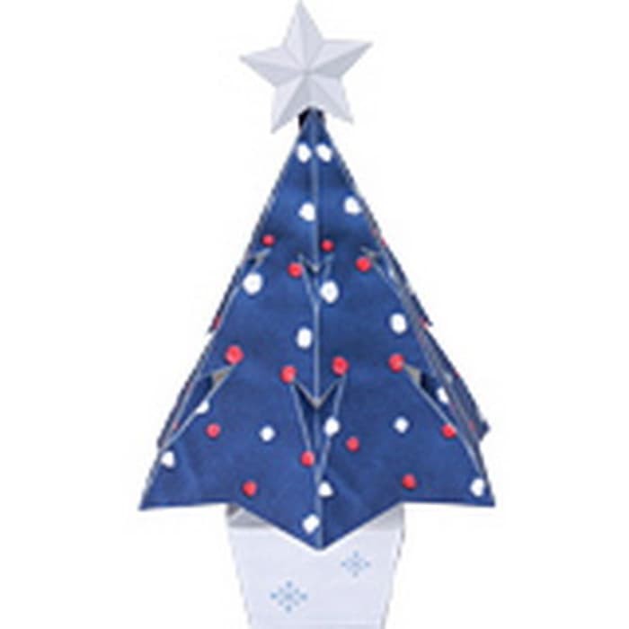 Jual DIY Miniatur Papercraft Kotak Permen Bentuk Pohon Natal Biru ...