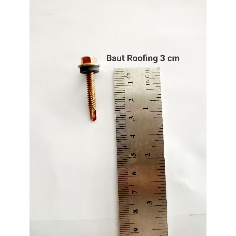Jual Baut Roving 30mm Sekrup Roofing 3cm (10 biji) | Shopee Indonesia