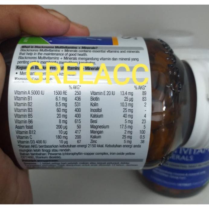 Jual Produk Terbaru - Blackmores Multivitamins + Mineral Multivitamin Multi Vitamin Bpom ...