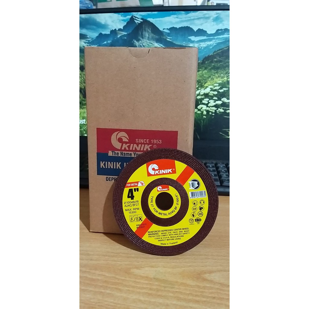 Jual Batu Gerinda Gurinda Poles Besi Mata Slep Kinik Tebal 6ml 4 inch ...