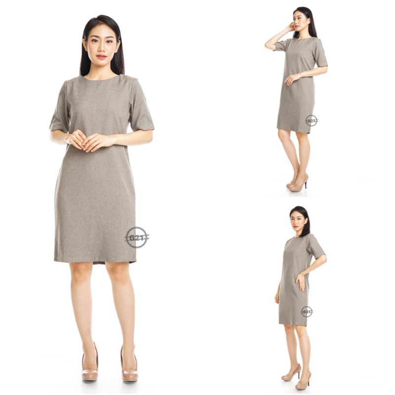 Jual Dress Hitam Polos Formal Kerja Kantor Wanita Murah High Premium ...