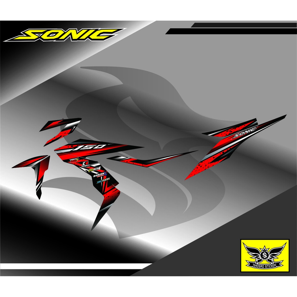 Jual VARIASI STIKER CUSTOM / COD STICKER VARIASI MOTOR HONDA SONIC ...