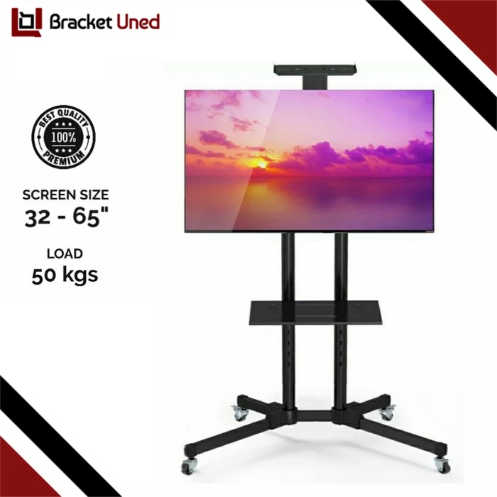 Jual Bracket TV Standing 32 40 42 43 49 50 55 60 65 Inch Mobile Display ...