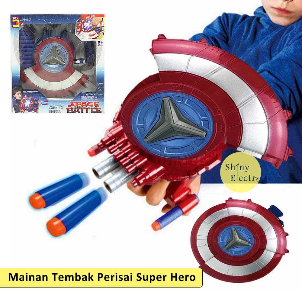 Jual Mainan Tameng Peluru Tangan Tembak Captain America Super Hero ...
