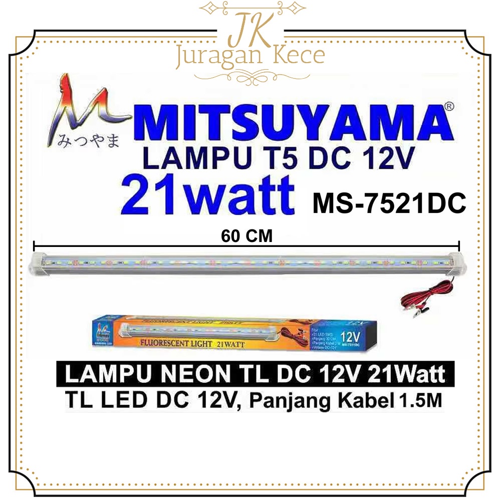 Jual Lampu Neon TL Aki DC 12V T5 21 Watt MS-7521DC Mitsuyama / Panjang ...