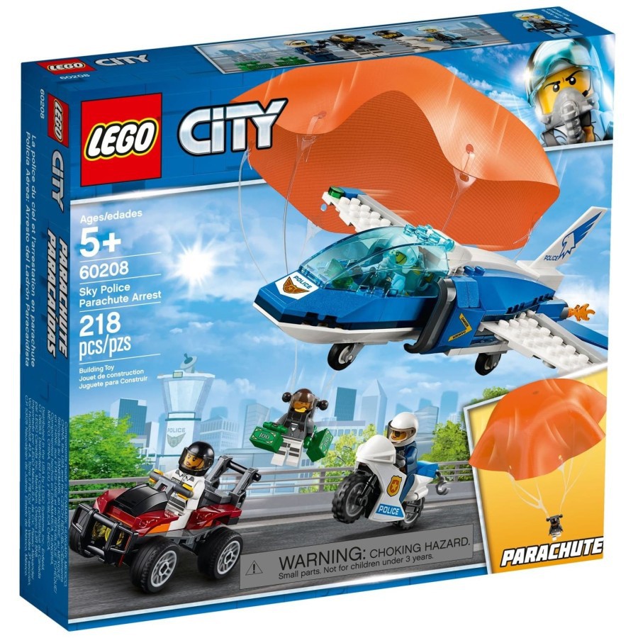Jual LEGO 60208 - City - Parachute Arrest | Shopee Indonesia