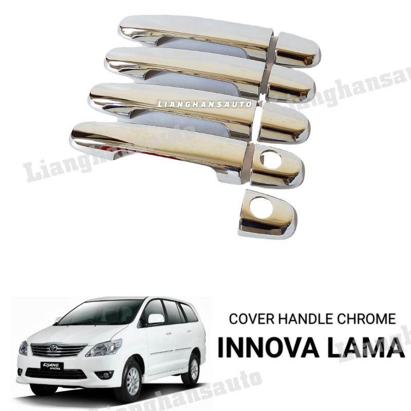 Jual COVER HANDLE INNOVA LAMA 2004-2015 HITAM CHROME | Shopee Indonesia