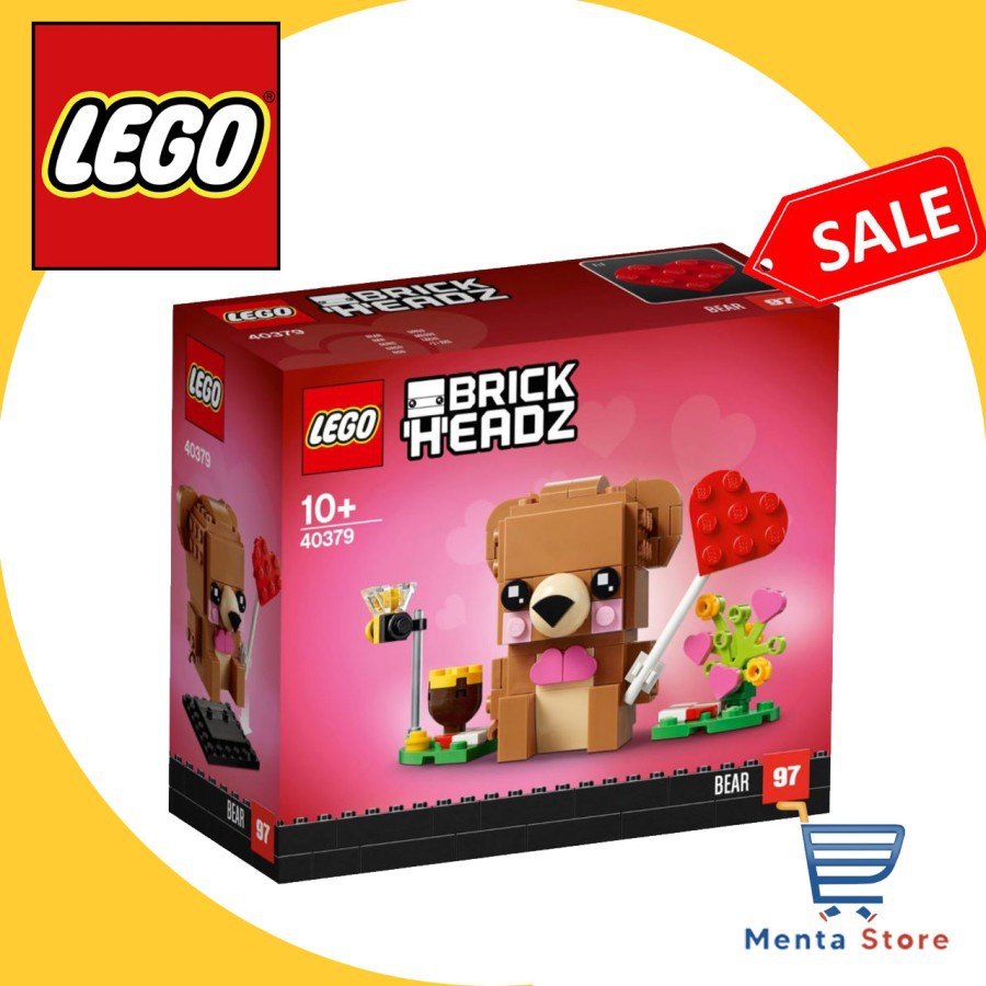Jual LEGO Brick Headz 40379 Valentine's Bear Flower Gift Wife ...