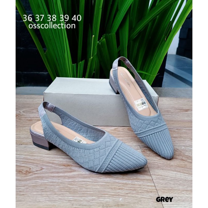 Jual TAMARA SHOES - SEPATU RAJUT HAK KARET BELAKANG SOL KARET HAK 3 CM ...