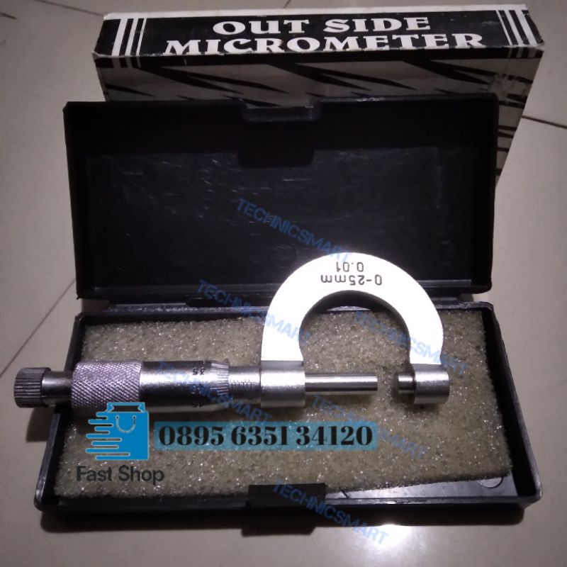 Jual Outside Micrometer Jarak 0-25 x 0.01 - Micro Meter Luar Alat ...