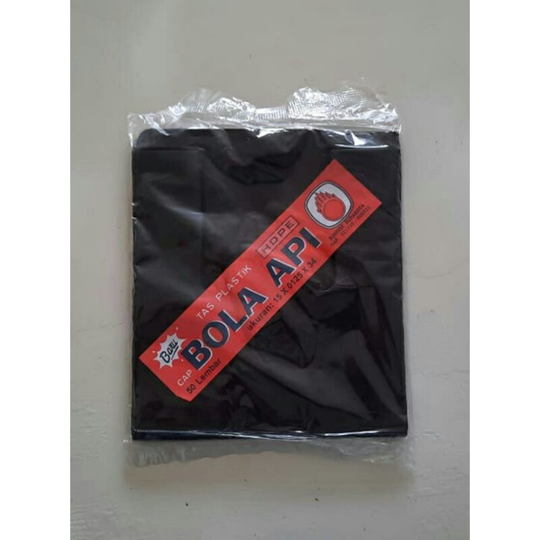 Jual Kantong Kresek Bola Api Tas Plastik HDPE Kecil 15x34 15 x 34 0125 50 Lembar Hitam Merah ...