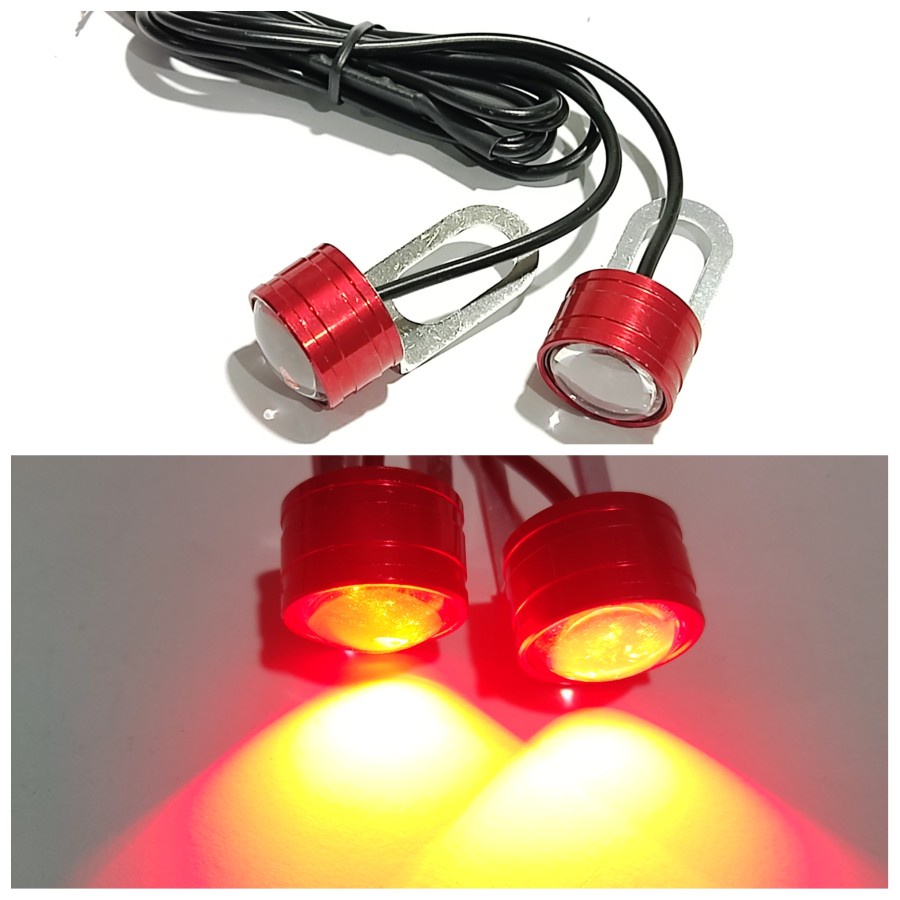 Jual LAMPU MATA ELANG STROBO EAGLE EYE FLASH STROBO KEDIP 3 LED DENGAN BREKET 2PCS | Shopee ...