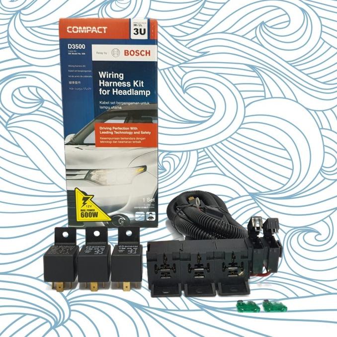Jual KABEL RELAY SET BOSCH LAMPU DEPAN HEADLAMP H4 MOBIL 3 RELAY ...