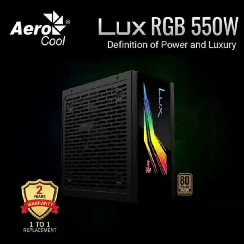 Jual PSU Aerocool LUX RGB 550W - 550 Watt 80 PLUS Bronze Gaming ...
