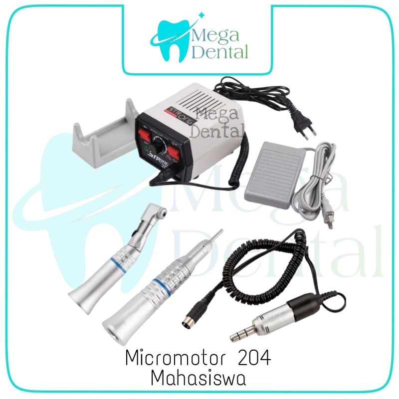 Jual micromotor, mikromotor, Strong 204 lengkap straight & contra ...