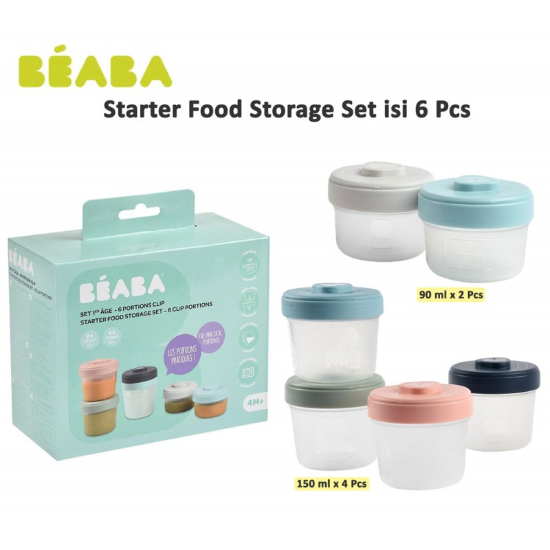 Jual Beaba Starter Food Storage Set 6 Pcs / Tempat MPASI Bayi | Shopee ...