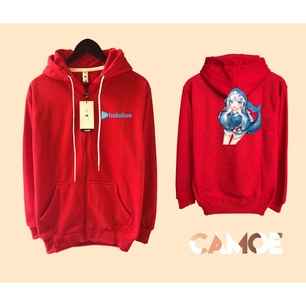 Jual Jaket Hoodie Zipper vTuber Anime Hololive EN Gawr gura | Shopee ...