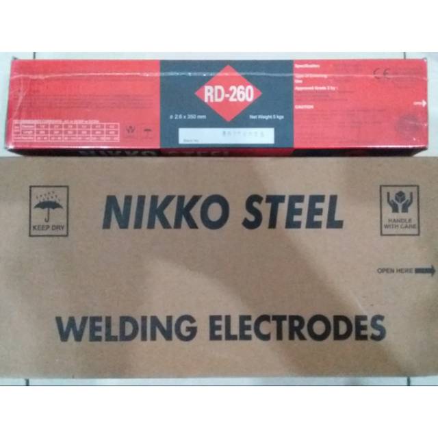 Jual (1KG) KAWAT LAS NIKO STEEL RD-260 UKURAN 2.6mm x 350 MM | Shopee ...