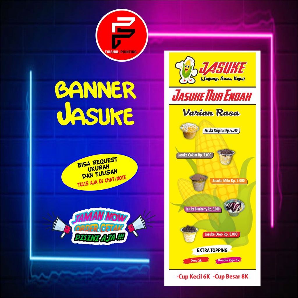 Jual Spanduk Jasuke / Banner Makanan Jasuke / Spanduk Kustom Ukuran 0.6 ...