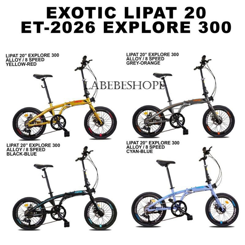 Jual Sepeda Lipat 20" inch EXOTIC ET-2026 Explore 300 | Shopee Indonesia