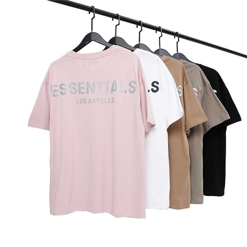 Jual Essentials Reflective Logo LA Fear Of God Tshirt Oversized Mirror ...