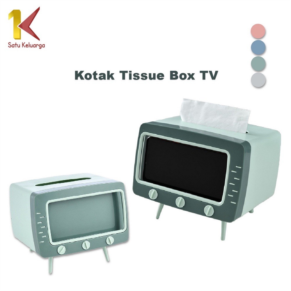 Jual Satu Keluarga Kotak Tissue C105 Tempat Tisu + Stand Phone Holder Bentuk TV / Home Office ...