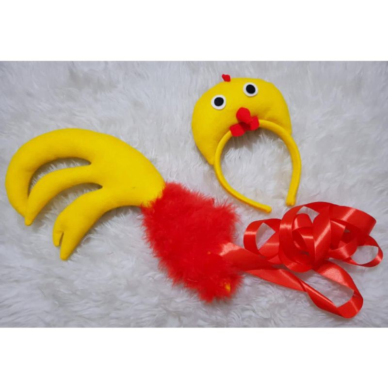 Jual Bando Ayam Kostum Chicken Rooster Ekor Ayam Bando hewan Binatang ...
