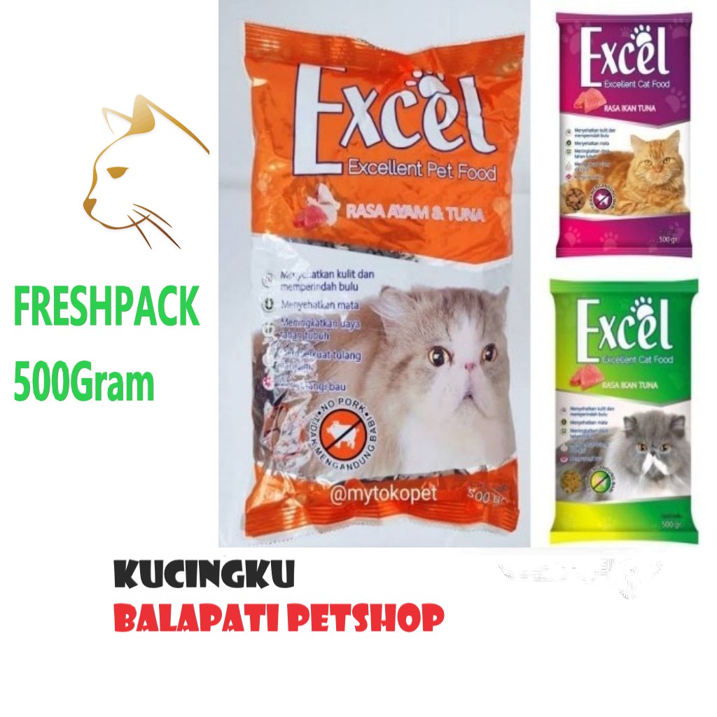 Jual Makanan Kucing Excel Feshpack 500gr | Shopee Indonesia