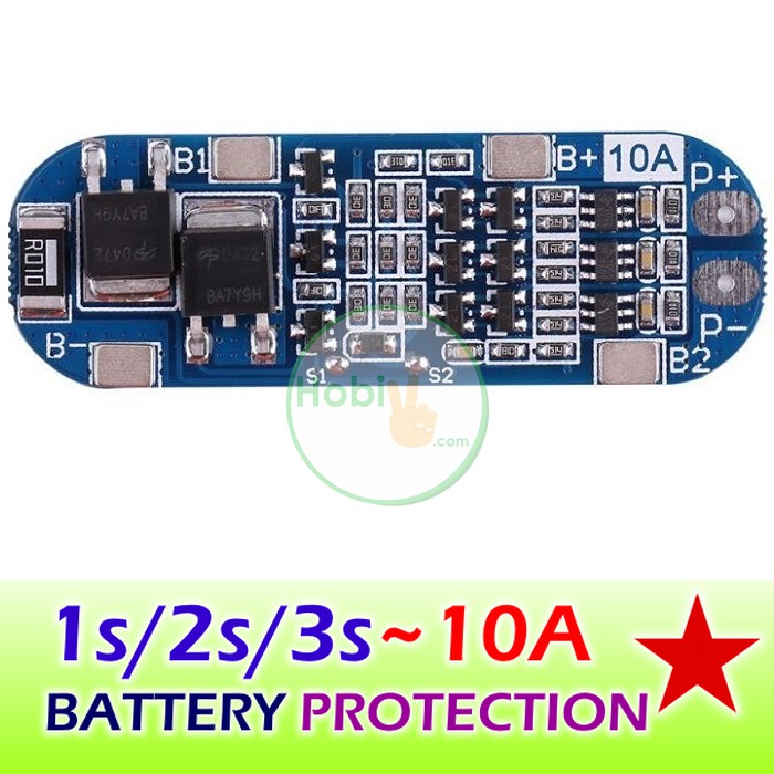Jual BMS 10A Protection Board utk Baterai 1s 2s 3s Lithium Battery ...