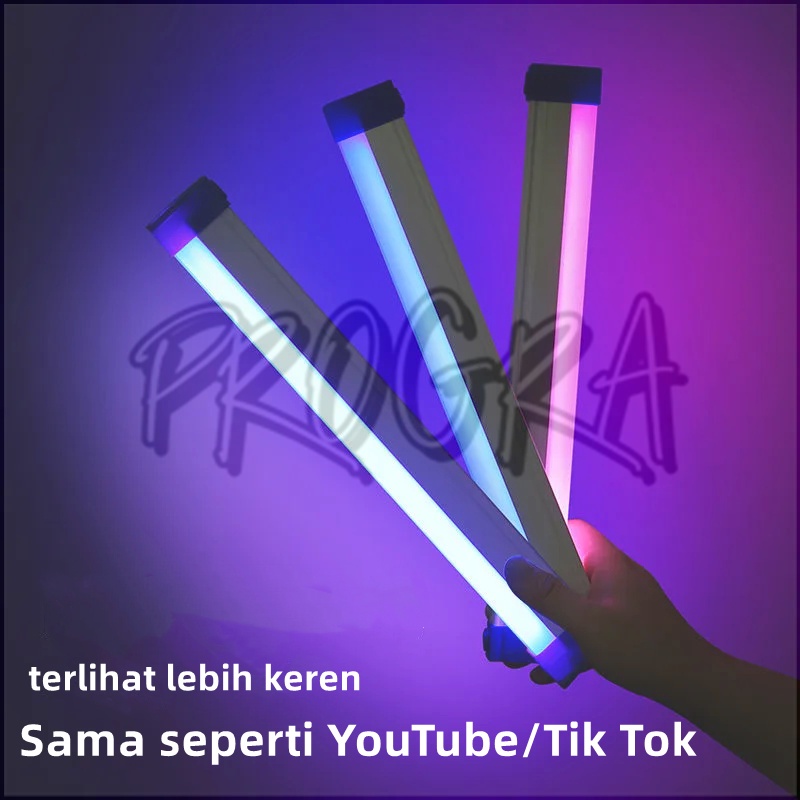 Jual Chargeable Handheld LED Video Light Stick Photography Light RGB ...