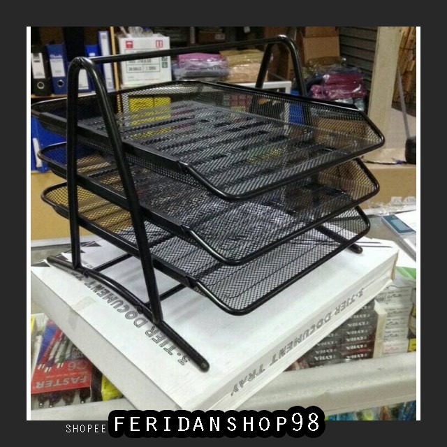 Jual FS319 RAK KERTAS PAPER TRAY BESI ATK 3 SUSUN BY FERIDANSHOP98 ...