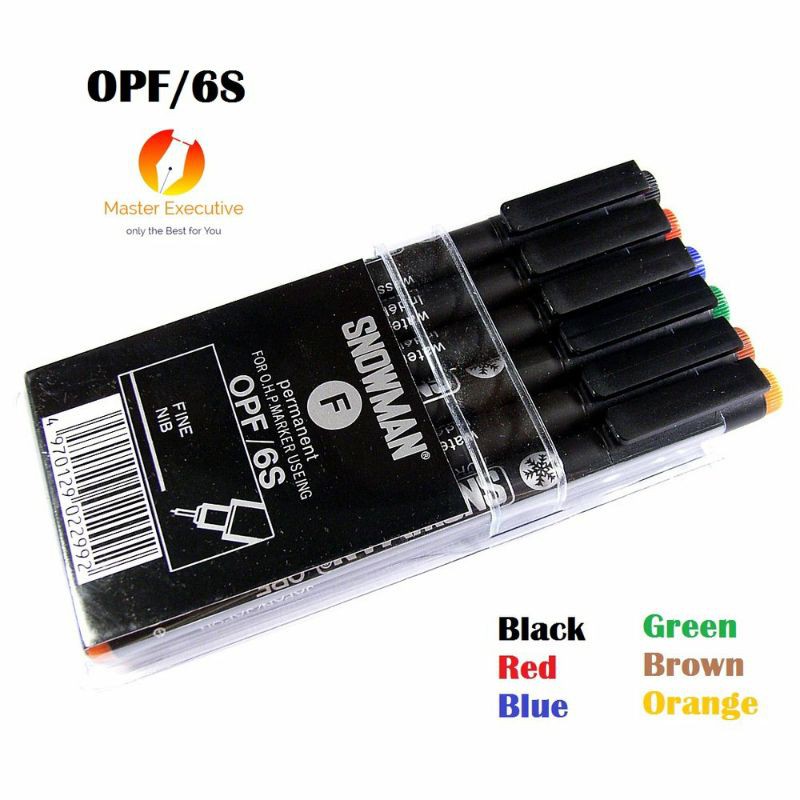 Jual SNOWMAN OHP PERMANENT MARKER COLOR PEN OPM OPF SET 4 6 8 WARNA SPIDOL PERMANEN | Shopee ...