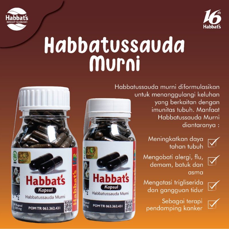 Jual Habbat's Kapsul Habbatussauda Murni Promil dan Imun Tubuh | Shopee ...