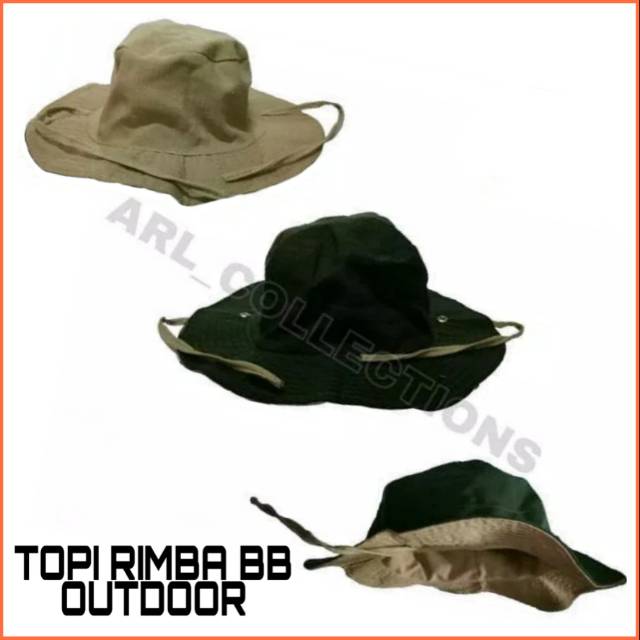 Jual topi rimba army outdoor/topi rimba bb 2 warna luar dalem/topi ...