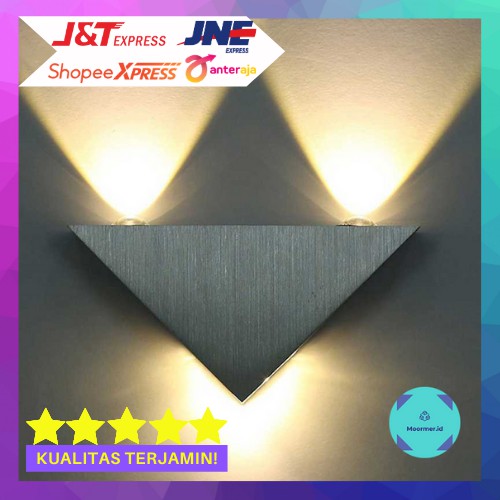 Jual Lampu Dinding Minimalis LED Segitiga Indoor - Warm White | Shopee ...