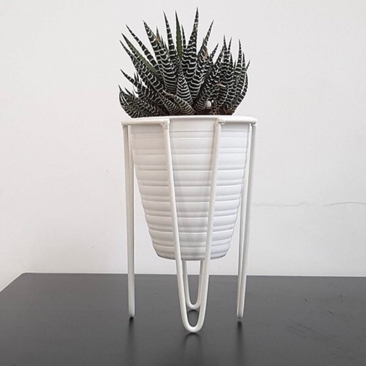 Jual pot bunga besi/standing pot meja mini Diameter 10cm tinggi 15cm ...