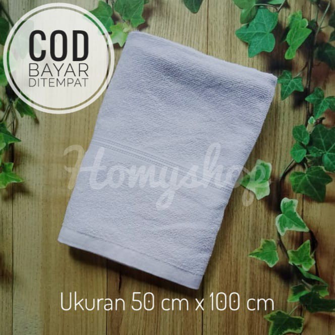 Jual Handuk Mandi Mutia Dewasa Ukuran 50 x 100 cm Warna Putih Polos ...