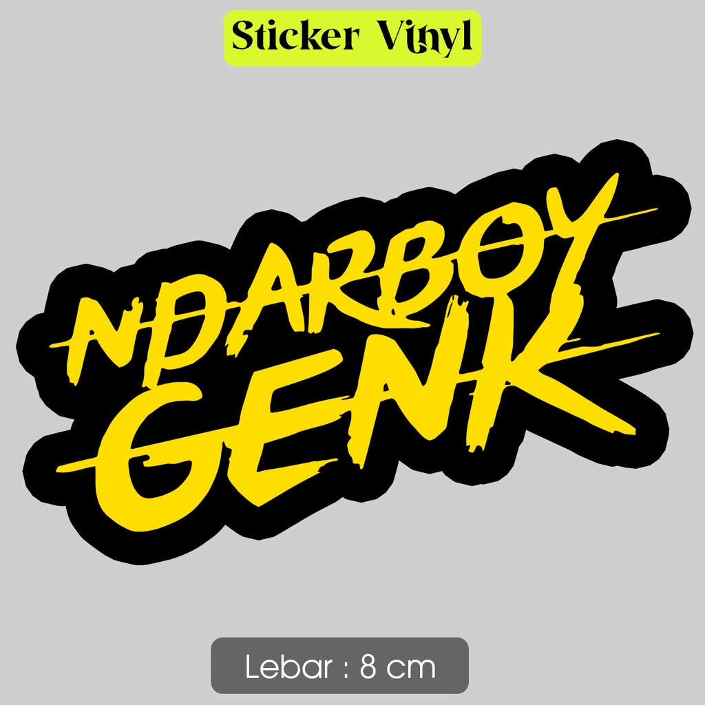Jual Stiker Ndarboy Genk Sticker Vinyl Musik Jawa Satuan Bahan Anti Air ...