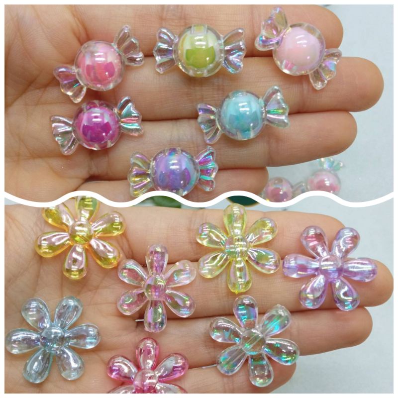 Jual Manik bening premen manik bunga daisy bening | Shopee Indonesia
